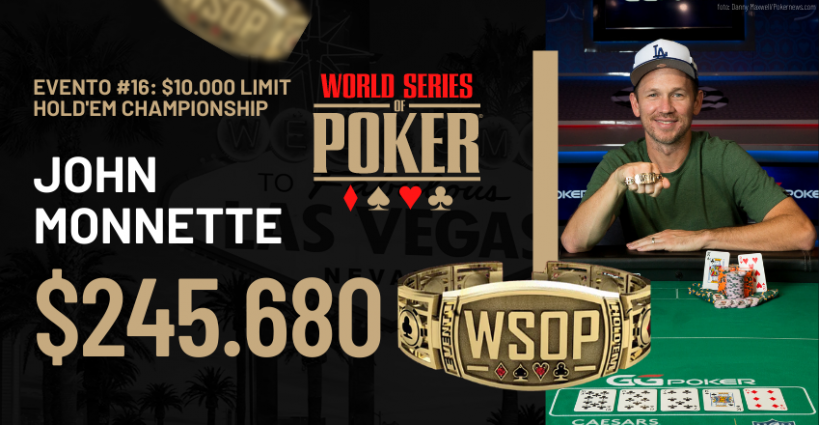 John Monnette conquista 4ª bracelete WSOP - PokerPT.com