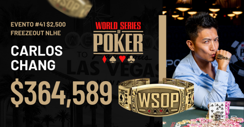 Vitória de Carlos Chang no evento #41 das WSOP - PokerPT.com