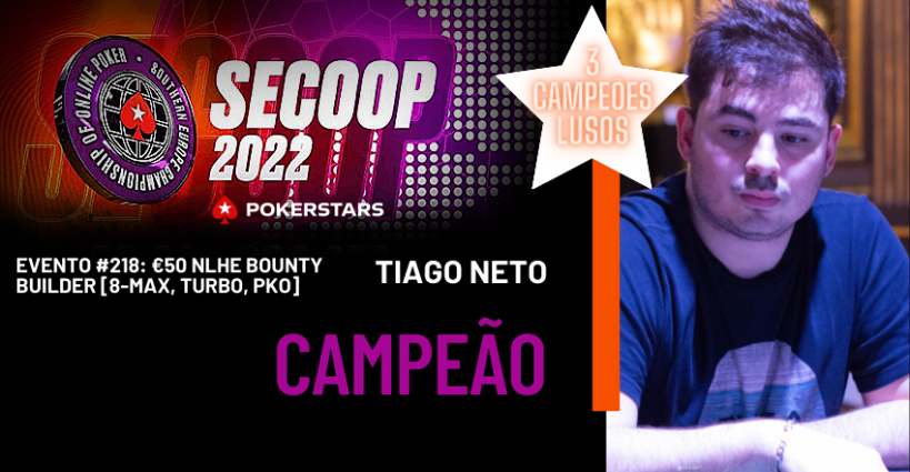 Tiago Neto comanda trio de campeões no SECOOP- PokerPT.com